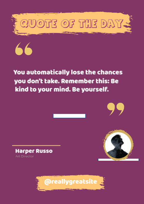Aqua Maximalist Quote Of The Day Post A4 Template | PosterMyWall