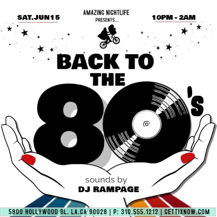 Copy of Aqua Maximalist Retro 80s Instagram Post | PosterMyWall