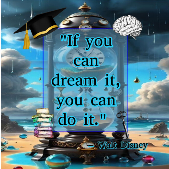 Aqua Maximalist Walt Disney Instagram Post Templat | PosterMyWall