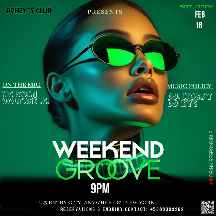 Copy of Aqua Maximalist Weekend Groove Advertisement Instagram Post ...