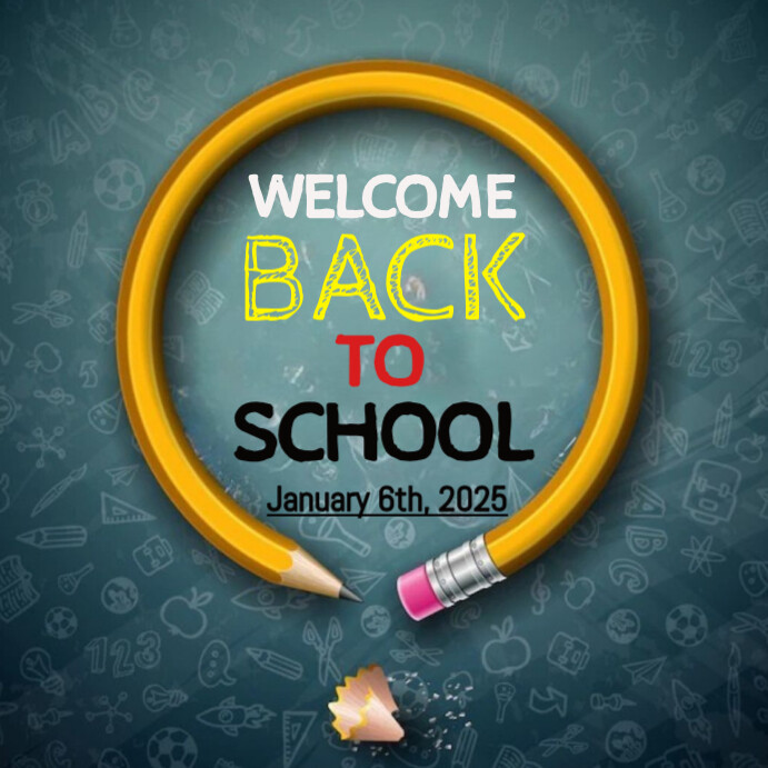 Aqua Maximalist Welcome Back To School Instagram Post Template ...