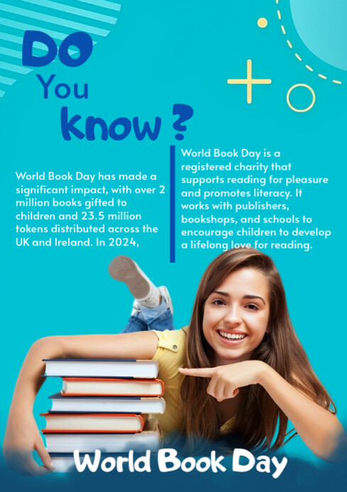 Copy of Aqua Maximalist World Book Day A4 | PosterMyWall