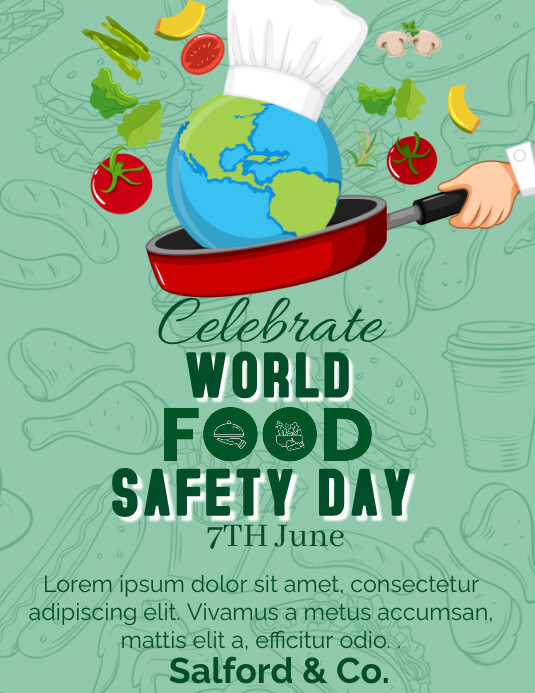 Copy of Aqua Maximalist World Food Safety Day Flyer | PosterMyWall