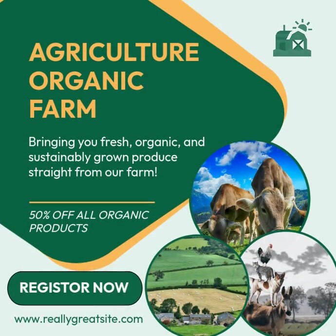 Aqua Modern & Minimal Agriculture & Organic Farm Instagram Post ...