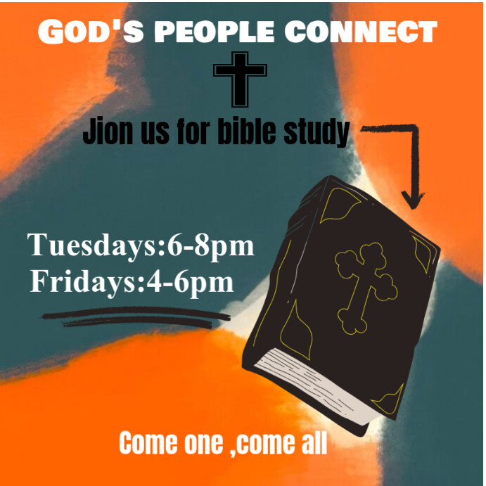 Aqua Modern & Minimal Bible Study Instagram Post Template | PosterMyWall