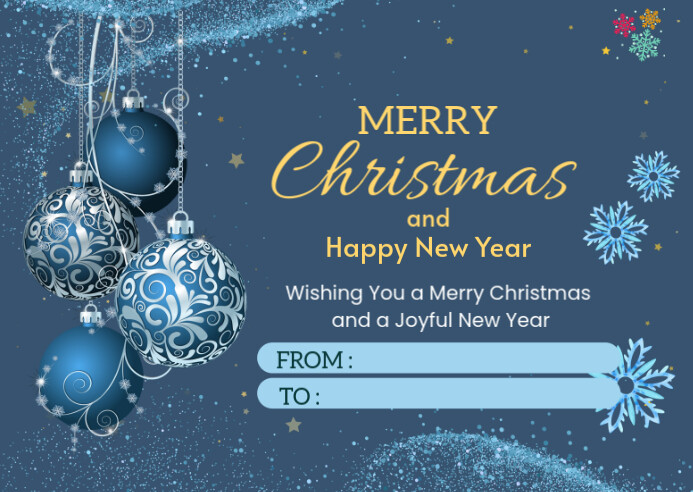 Copy of Aqua Modern & Minimal Christmas Postcard Postcard | PosterMyWall