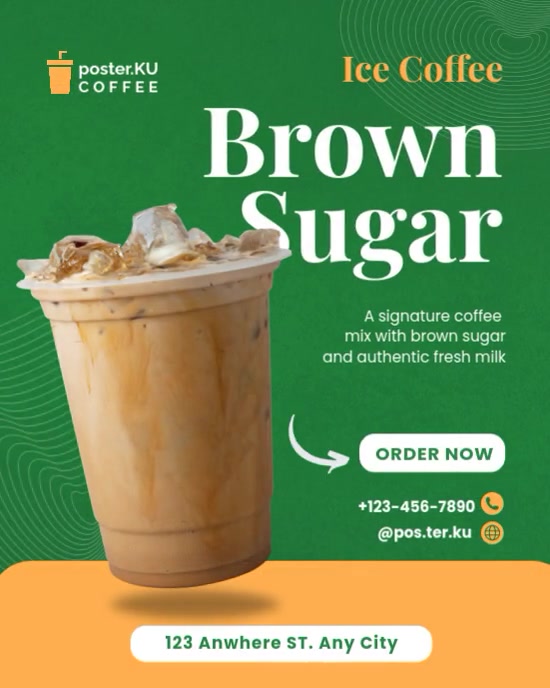 Aqua Modern & Minimal Coffee Product Promotion Instagram Portrait ...
