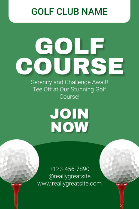 Copy of Aqua Modern & Minimal Golf Course Poster | PosterMyWall