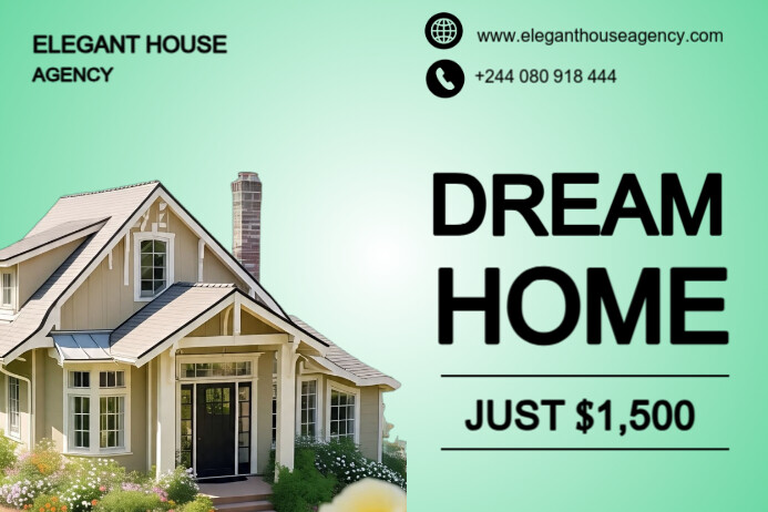 Copy of Aqua Modern & Minimal House Sale Ad Poster | PosterMyWall