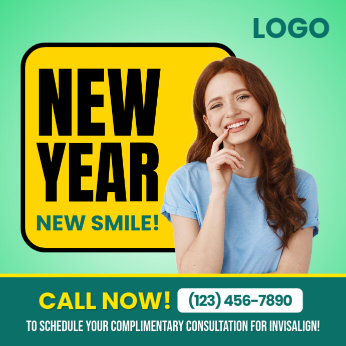 Copy of Aqua Modern & Minimal Invisalign Discount Instagram Post ...