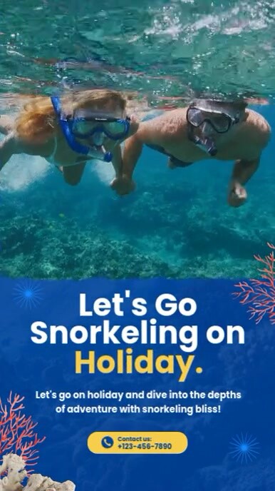 Copy of Aqua Modern & Minimal Let's Go Snorkeling Reel Instagram ...