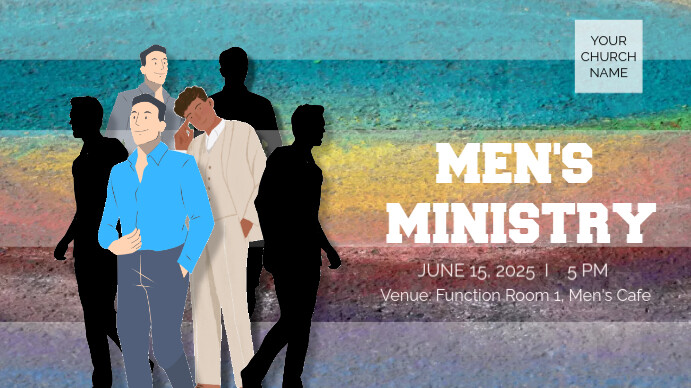 Copy of Aqua Modern & Minimal Men's Ministry Digital Display (16:9 ...