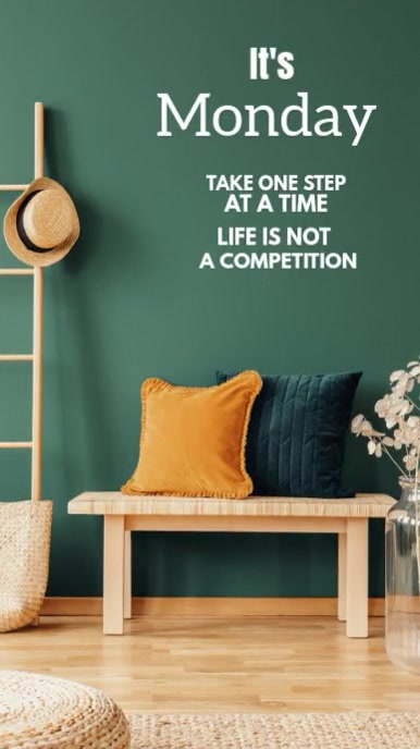 Copy of Aqua Modern & Minimal Monday Motivation Digital Display (9:16 ...