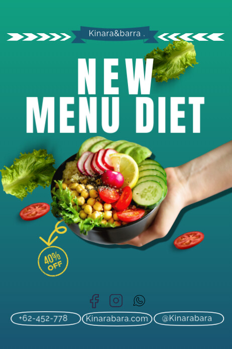 Copy of Aqua Modern & Minimal New Menu Poster | PosterMyWall