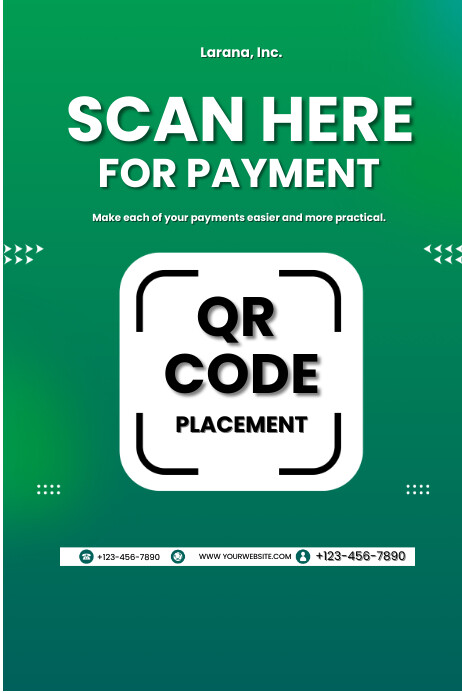 Aqua Modern & Minimal Qr Code Poster Template | PosterMyWall