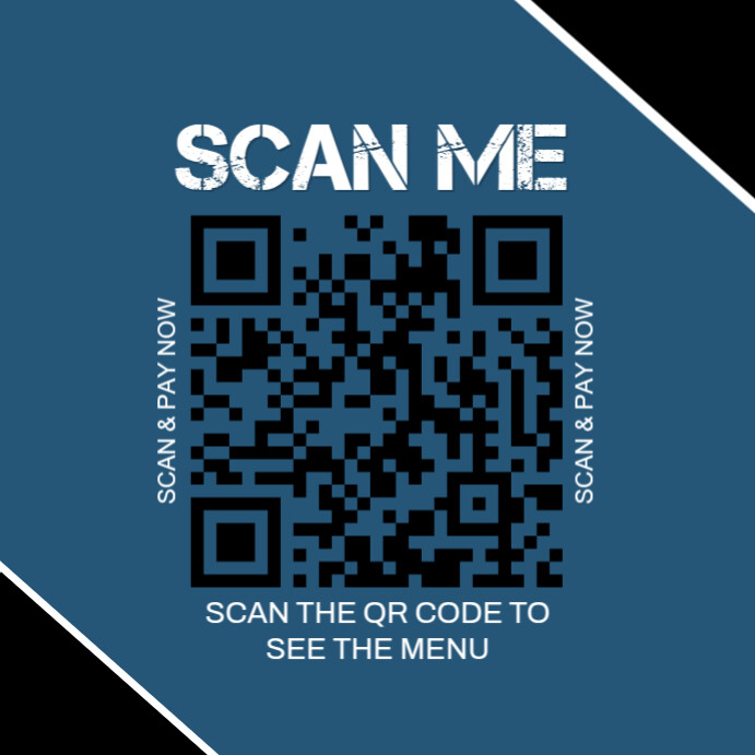 Aqua Modern & Minimal Scan Me Instagram Post Template | PosterMyWall