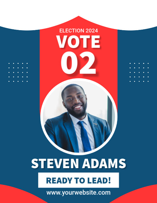 Aqua Modern & Minimal Vote Flyer (us Letter) Template | PosterMyWall