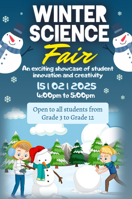 Copy of Aqua Modern & Minimal Winter Science Fair Poster | PosterMyWall