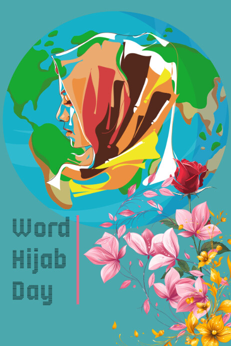 Aqua Modern & Minimal Word Day Poster Template | PosterMyWall