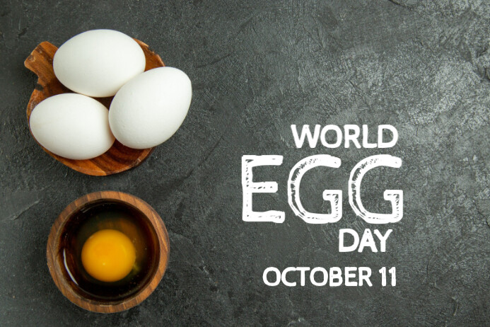 Aqua Modern & Minimal World Egg Day Poster Template | PosterMyWall