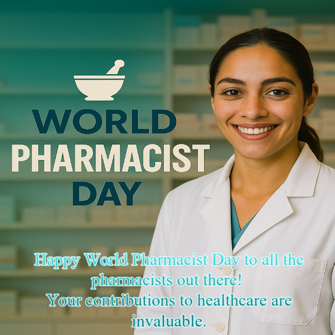 Aqua Modern & Minimal World Pharmacist Day Instagram Post Template ...