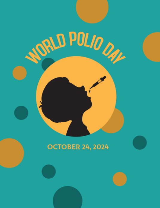 Copy of Aqua Modern & Minimal World Polio Day Flyer (us Letter ...