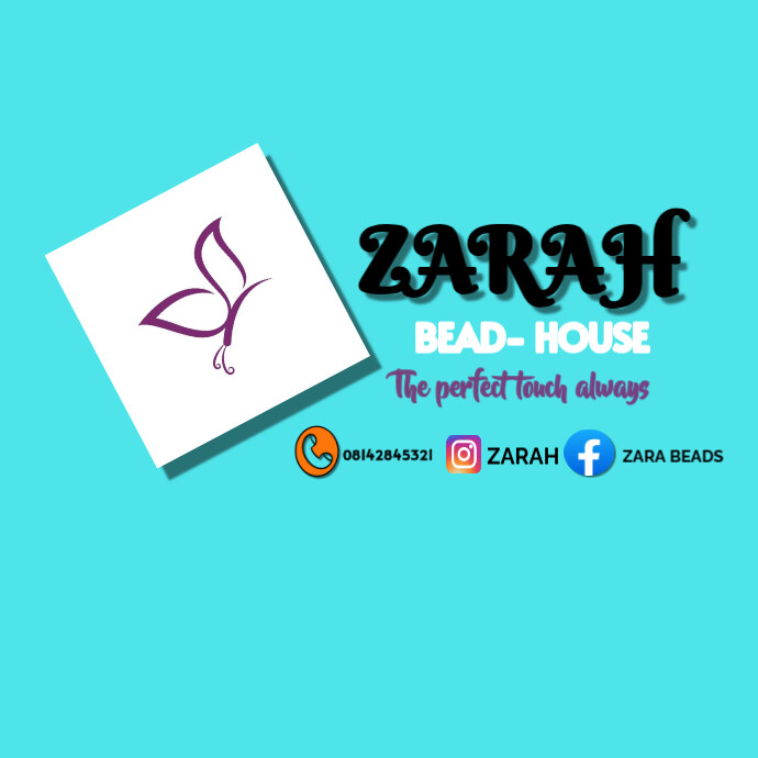 Plantilla de Aqua Modern & Minimal Zarah Bead-house Logo Design ...