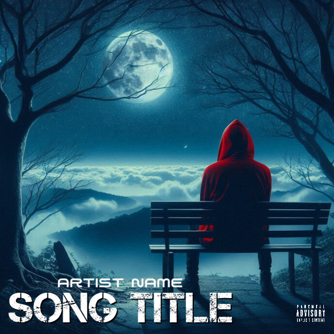 Aqua Moonlight Song Mixtape Album Cover Art Album Cover Template ...