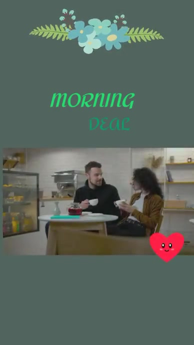 Aqua Morning Tea Instagram Reel Template | PosterMyWall