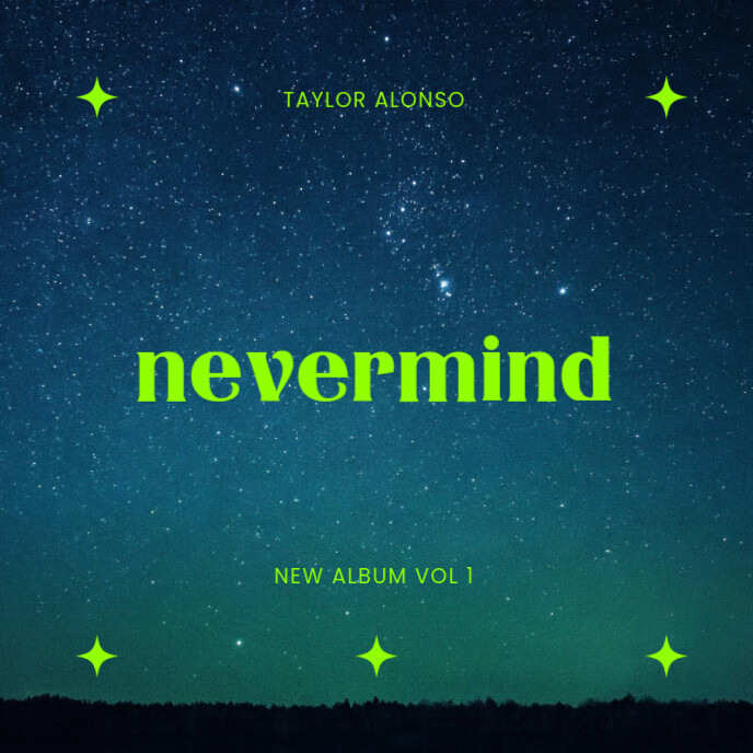 Aqua Nevermind Album Cover Template | PosterMyWall