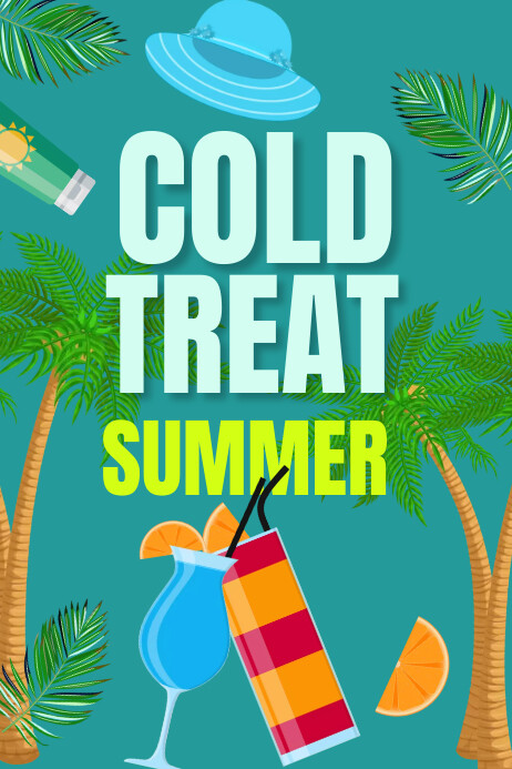 Copy of Aqua Pastel Cold Treat Summer Poster | PosterMyWall