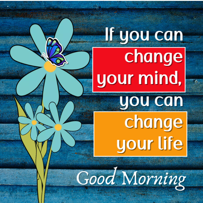 Plantilla de Aqua Pastel Good Morning Instagram Post | PosterMyWall