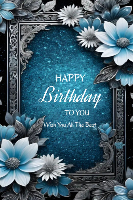 Copy of Aqua Pastel Happy Birthday To You Poster | PosterMyWall