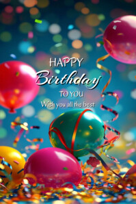Pastel Happy Birthday To You Poster Template | PosterMyWall