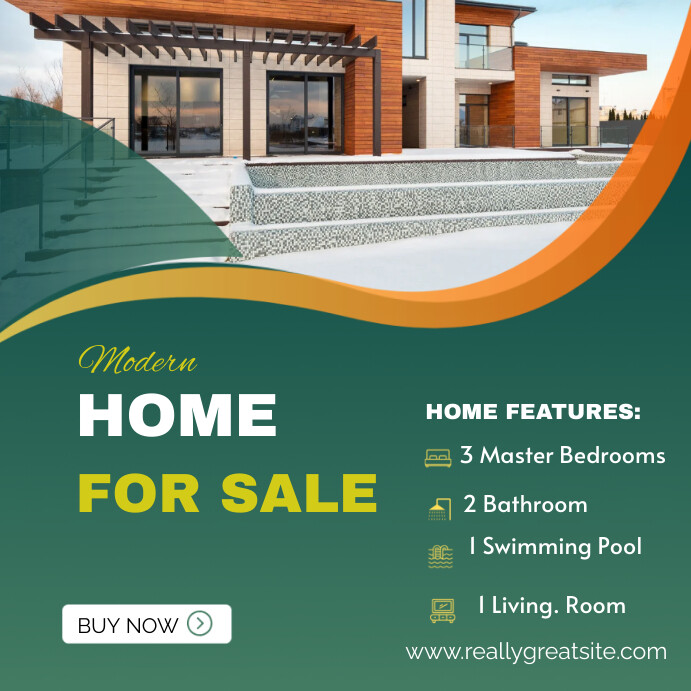 Aqua Pastel Home For Sale Instagram Post Template | PosterMyWall