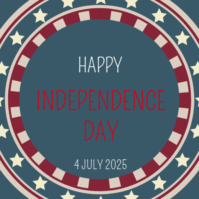 Aqua Pastel Independence Day Usa Instagram Post Template | PosterMyWall