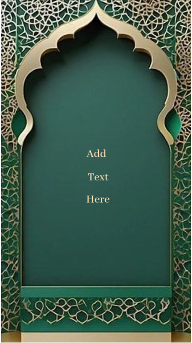 Aqua Pastel Islamic Greeting Card Instagram Story Template | PosterMyWall