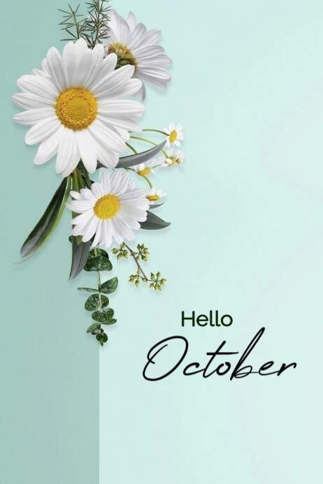 Plantilla de Aqua Pastel October Banner 4' × 6' | PosterMyWall