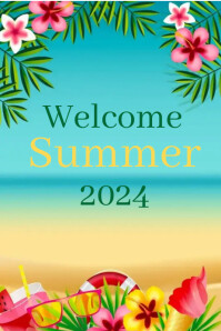 Hello Summer 2024 Poster Template | PosterMyWall