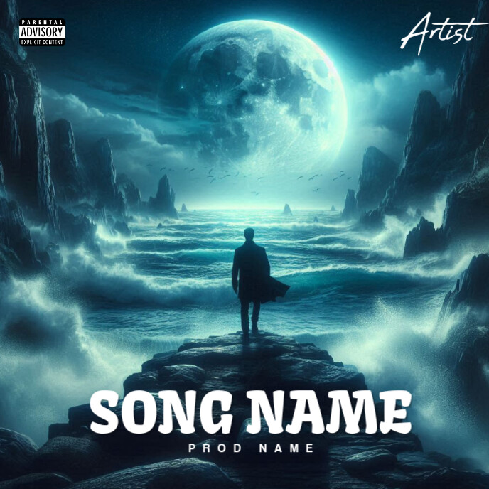 Aqua Professional Alone Album Art Cover Album Cover Template | PosterMyWall