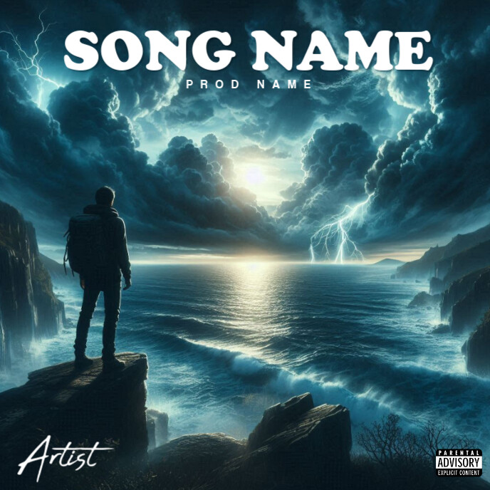 Plantilla de Aqua Professional Alone Album Cover Art Album Cover ...