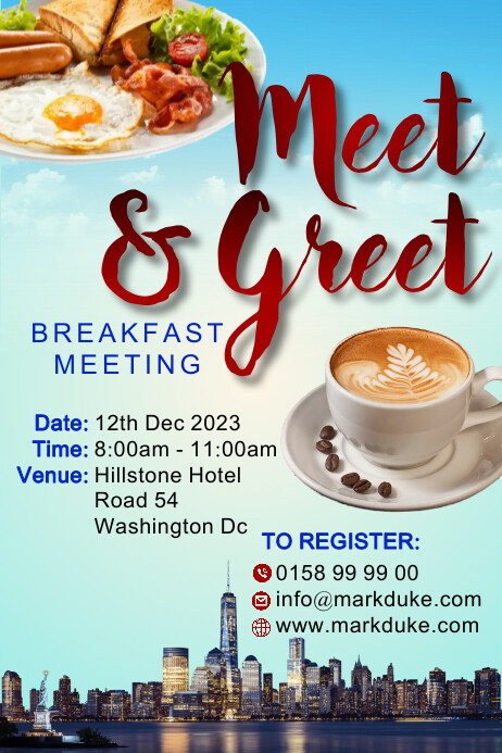 Aqua Professional Blue Black And Maroon Meet Template | PosterMyWall