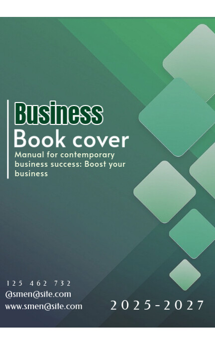 Aqua Professional Business Book Cover A4 Templat | PosterMyWall