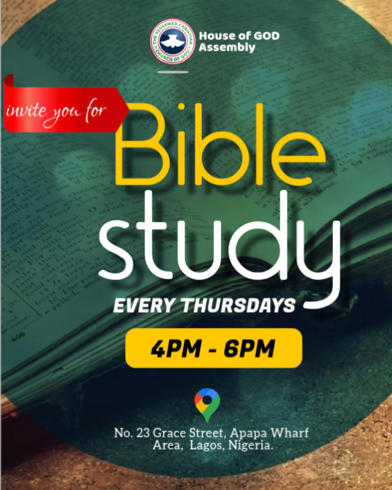 Aqua Professional Church Bible Study Instagram Portrait Template ...