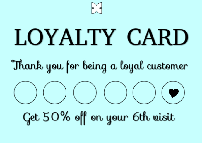Aqua Professional Customer Loyalty Card Template | Reward Card & Repeat ...