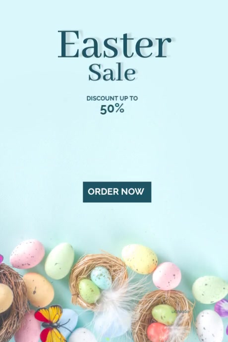 Copy of Aqua Professional Easter Day Sale 2025 Templates Poster ...