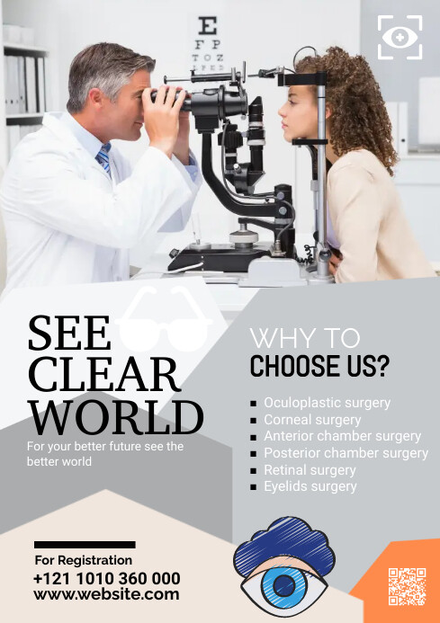 Aqua Professional Eye Care A2 Templat | PosterMyWall