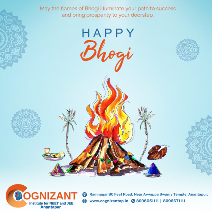 Copy of Aqua Professional Happy Bhogi Instagram Post | PosterMyWall