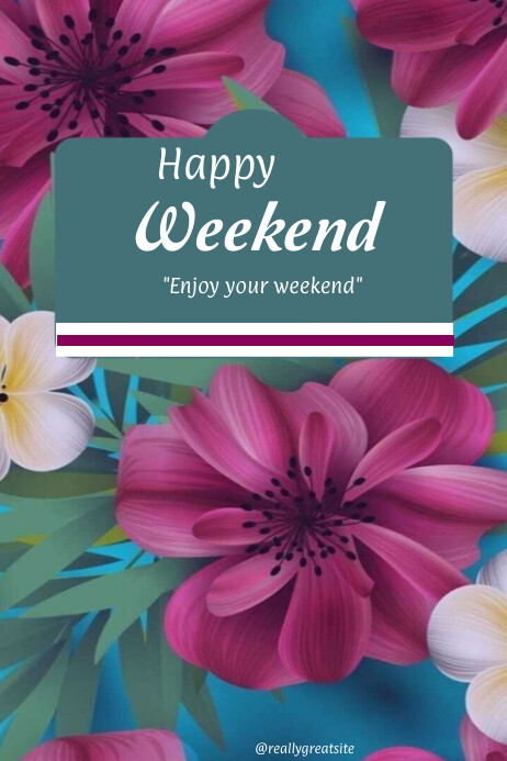 Copy of Aqua Professional Happy Weekend Poster 2024 P | PosterMyWall