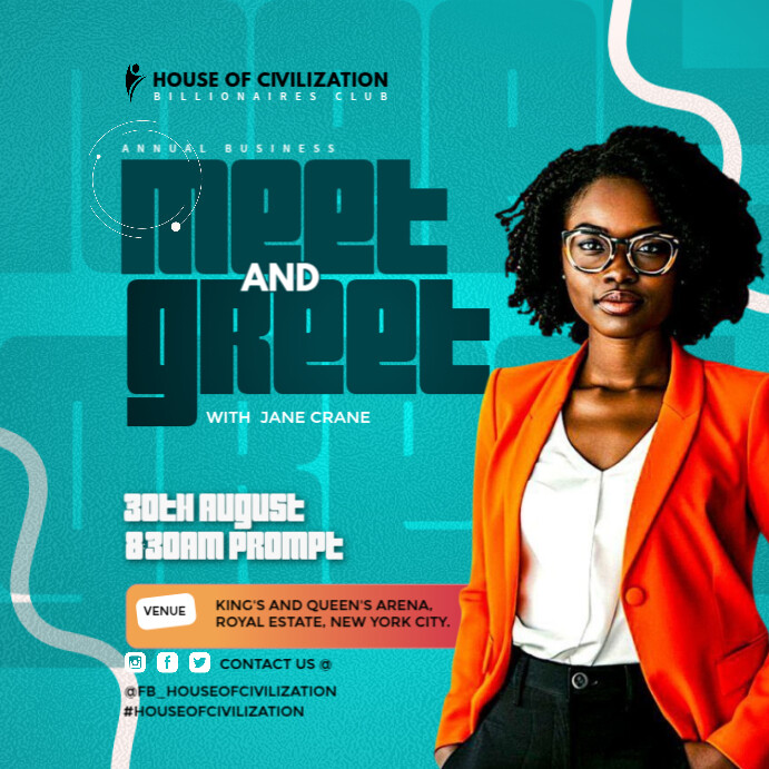 Aqua Professional Meet And Greet, Party Flyer, Community Gathering ...